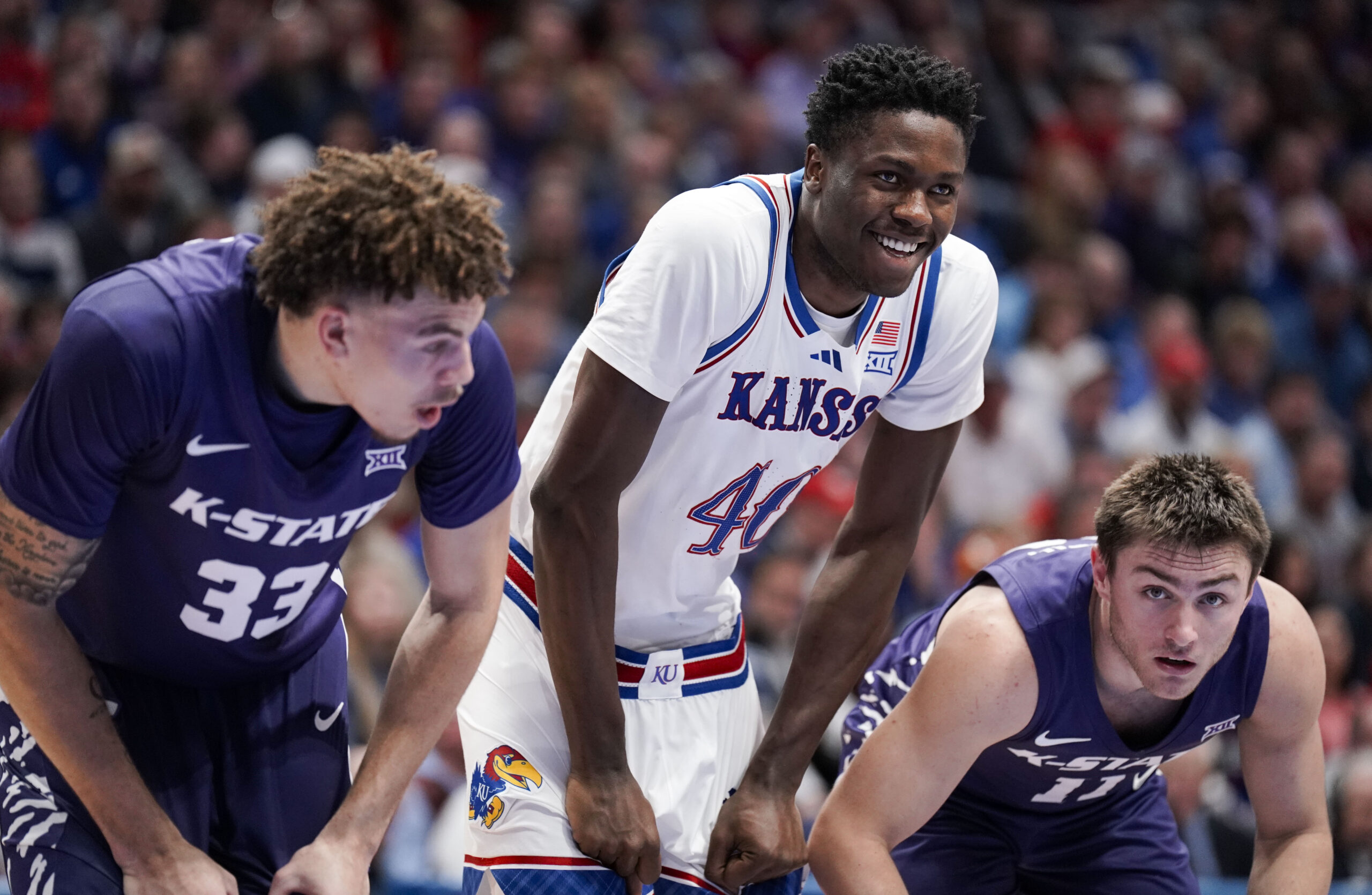 KU makes first attempt at forming lineups without Adams, with uneven ...